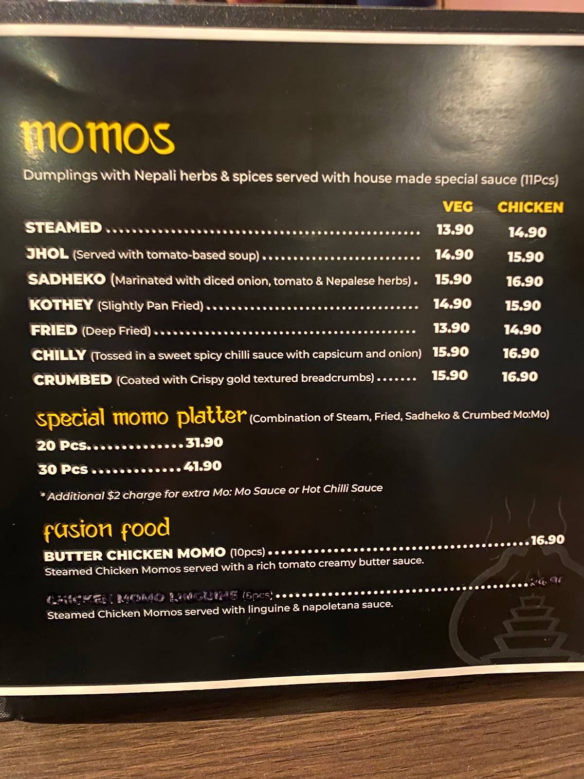 Menu at The Kathmandu Momo House Nepalese and Indian Cusines restaurant ...