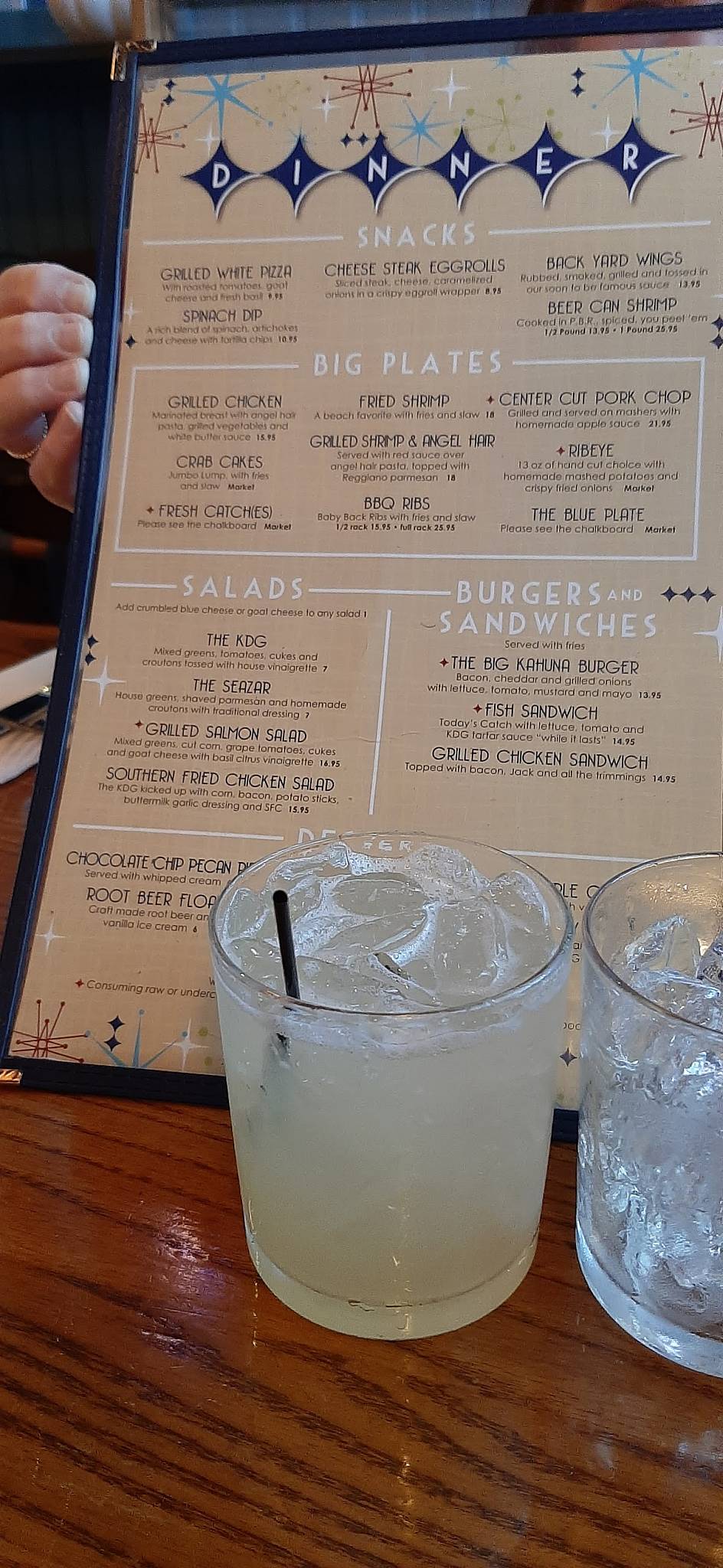 Menu at The Kill Devil Grill pub & bar, Kill Devil Hills
