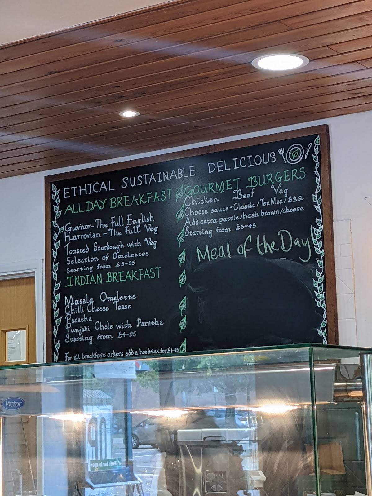 Menu at The Kind Cafe, Harrow