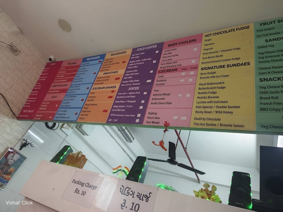 Menu at The Lassi Corner, Gandhinagar