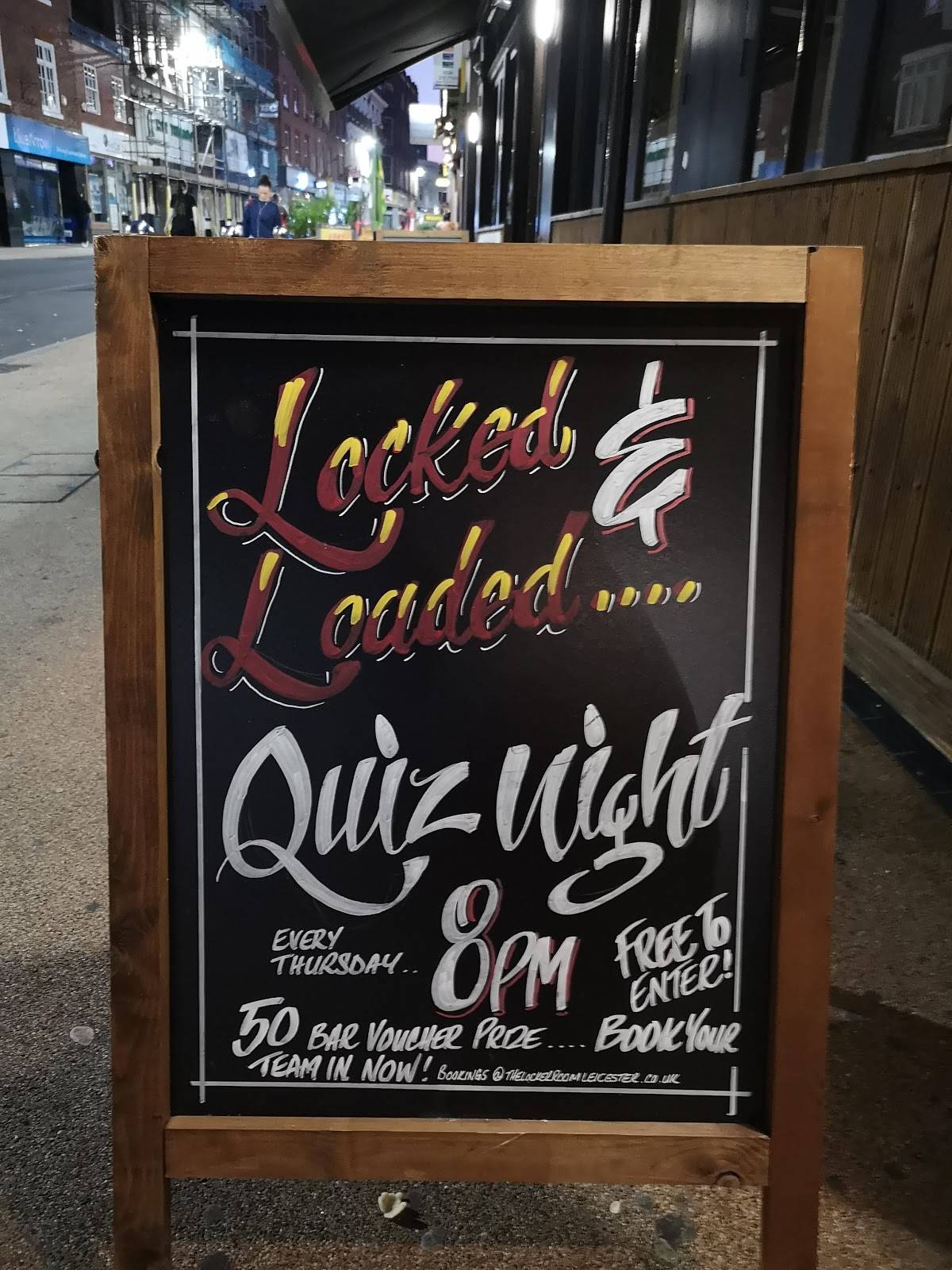 Menu at The Locker Room pub & bar, Leicester