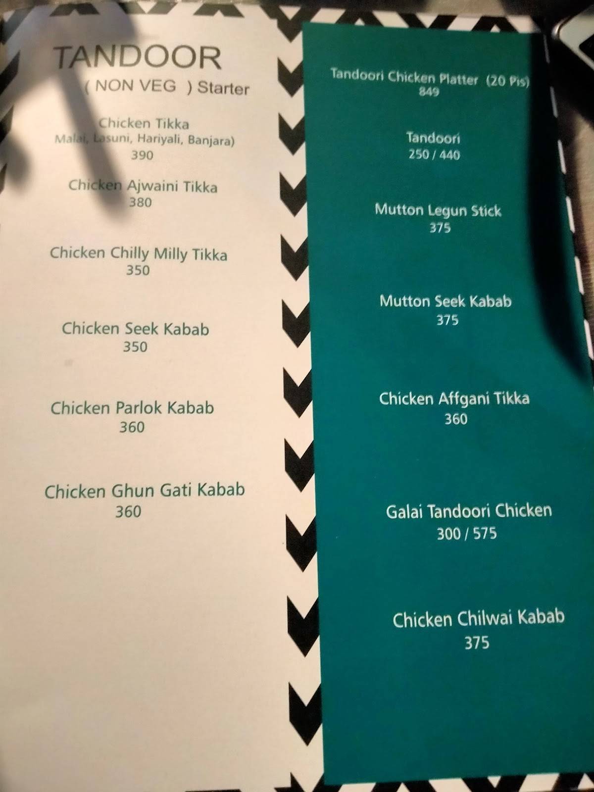 Menu at The Long Drive, Nagpur, Plot no - 9