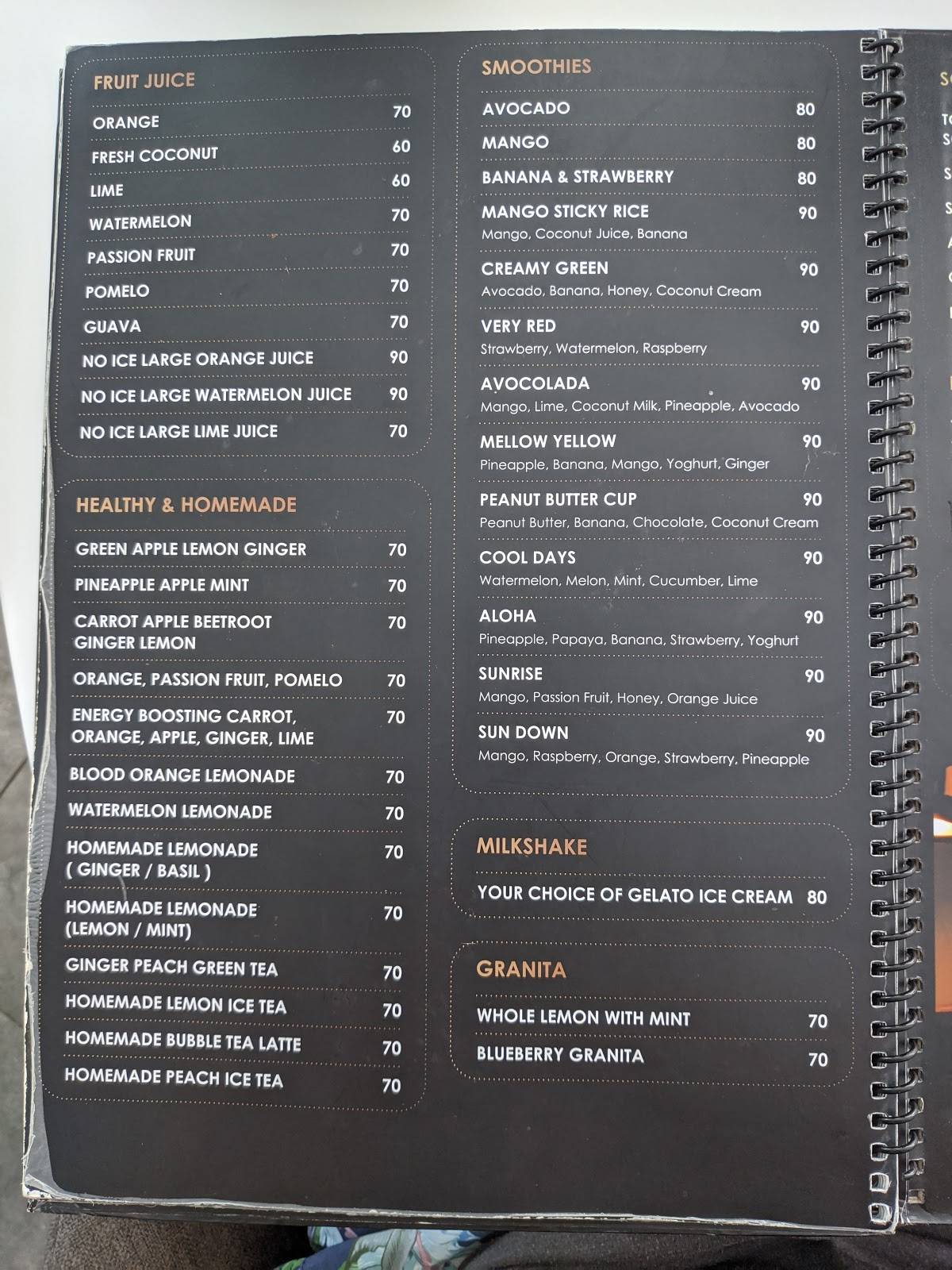 Menu at The Loop restaurant, Ho Chi Minh City, 49 Đ. Thảo Điền