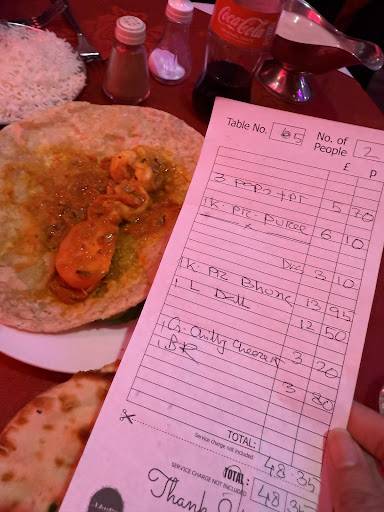 Menu at The Madras Restaurant, Hull