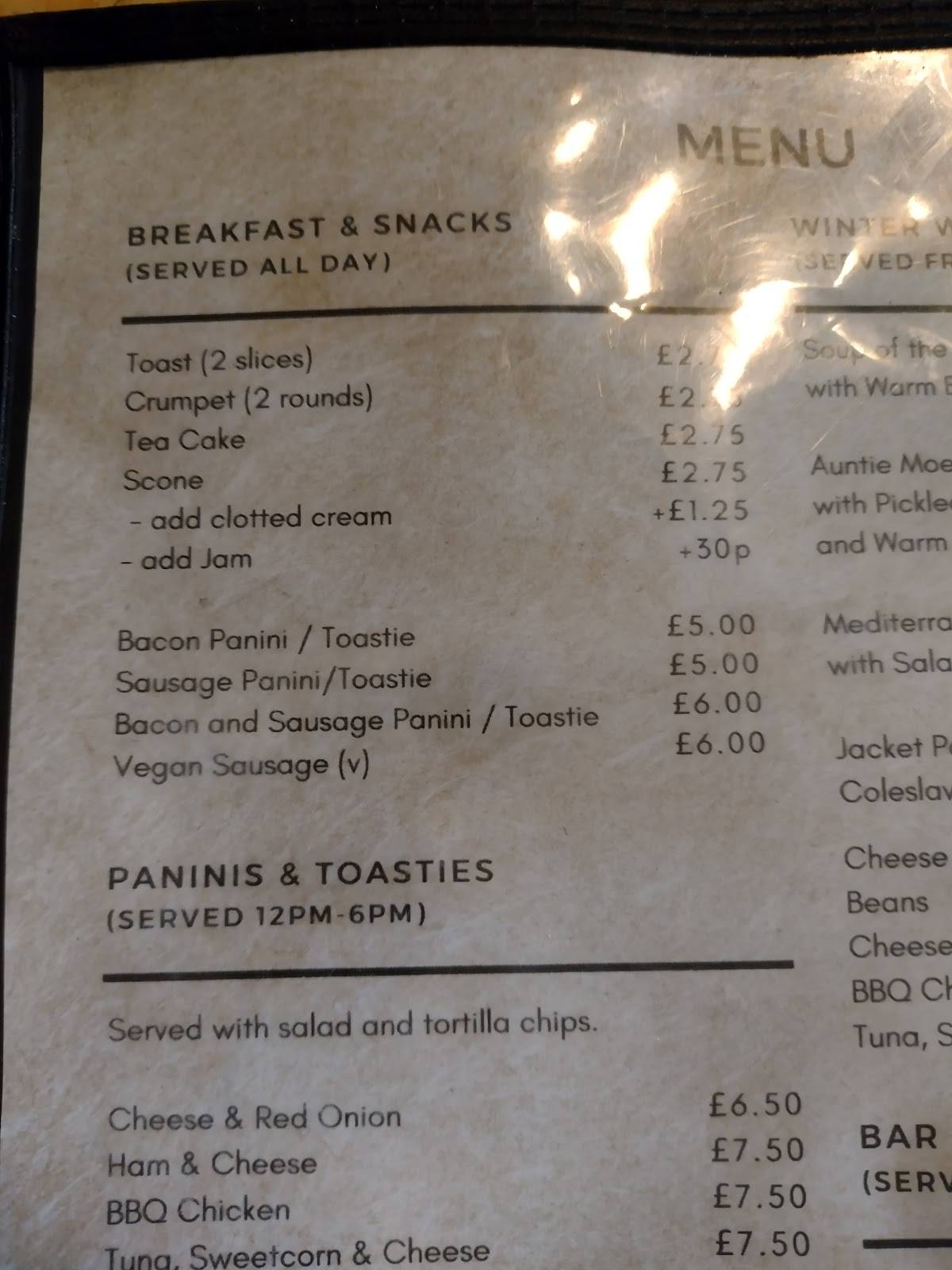 Menu at The Mess, Fort Perch Rock pub & bar, Wallasey