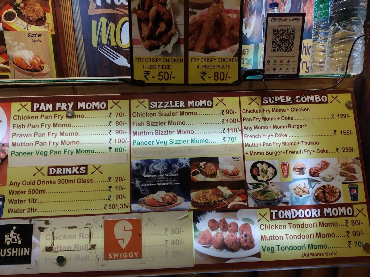 Menu at The Momo Place, Nabadwip