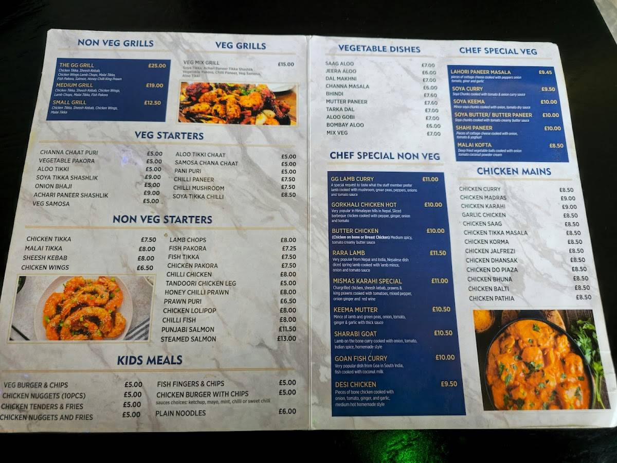 Menu at The New Garden Gate pub & bar, Birmingham