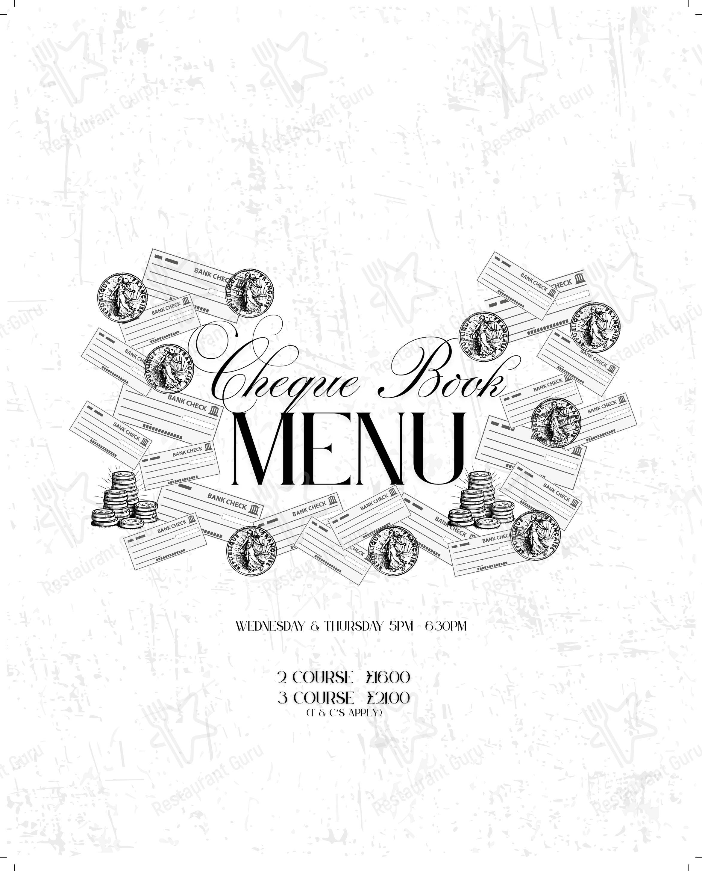Menu at The Old Bank pub & bar, Carlisle