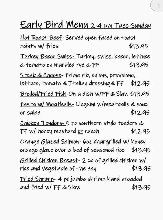 Menu at Fusion Flavor restaurant, Pittsburgh