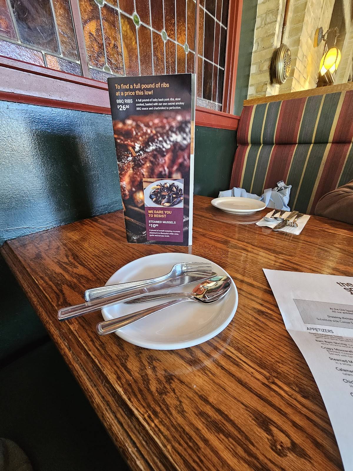 Menu at The Old Spaghetti Factory (Winnipeg) restaurant, Winnipeg