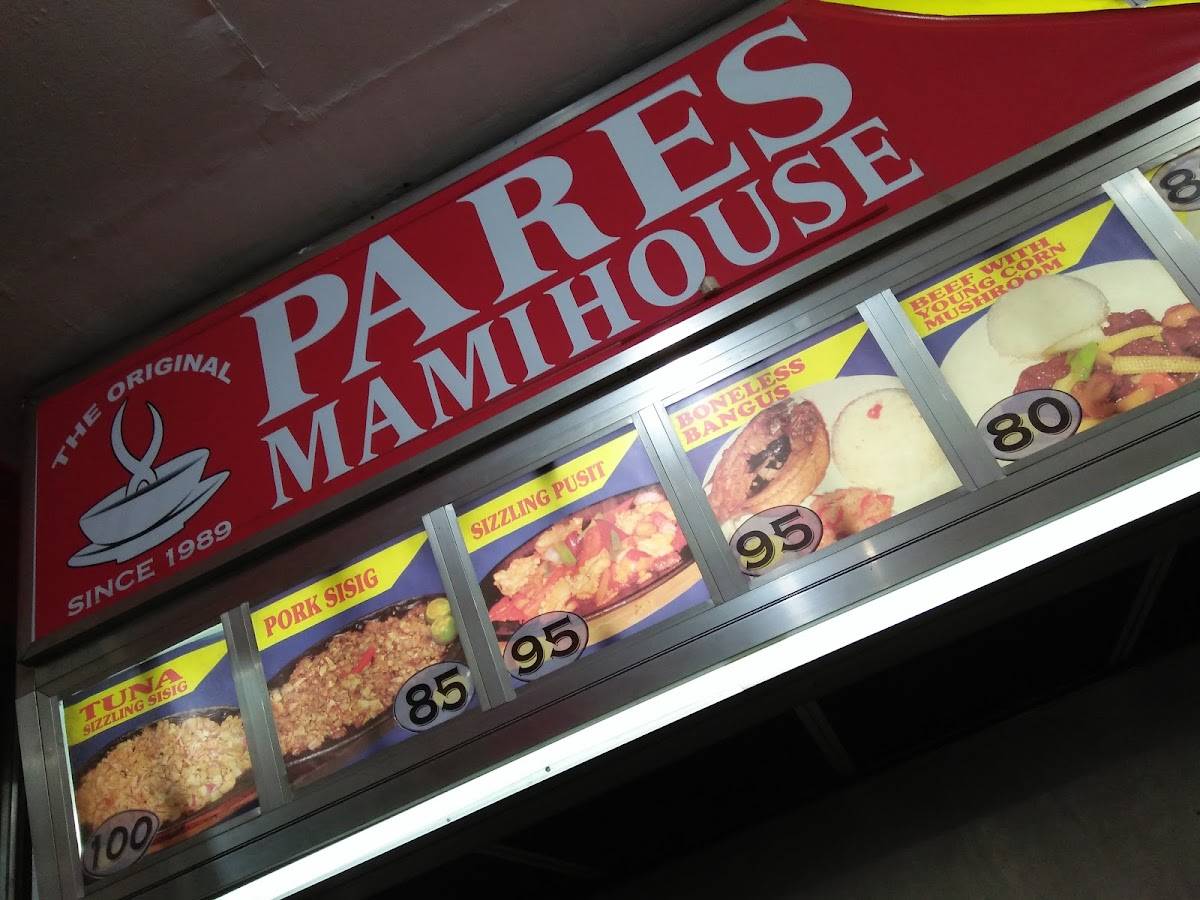 Menu at The Original Pares Mami House (Since 1989) restaurant, Quezon City