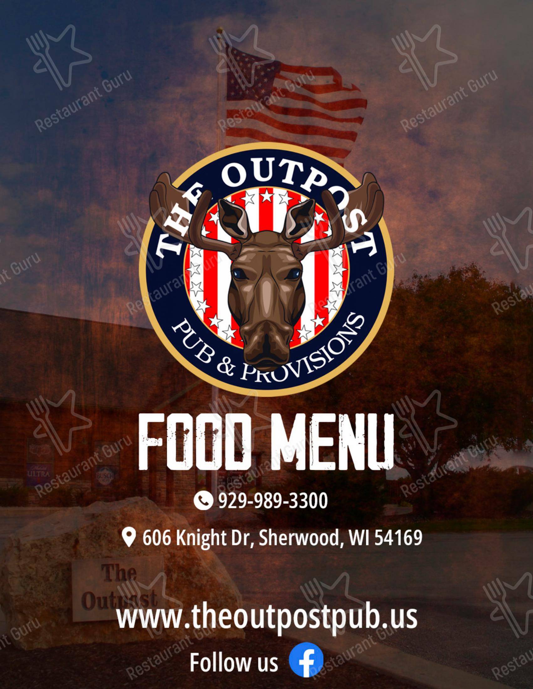 Menu at The Outpost pub & bar, Sherwood