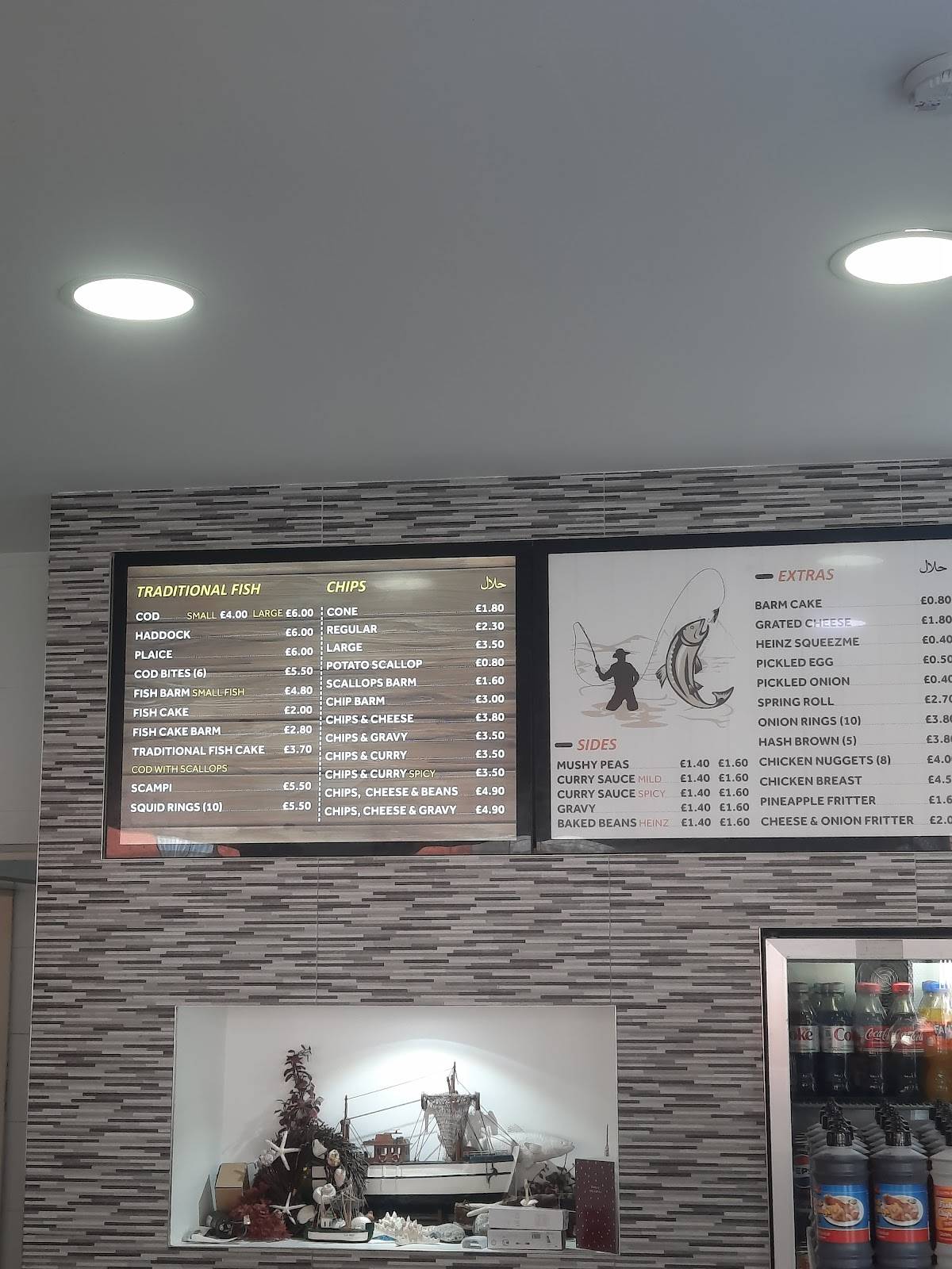 Menu at The Queen Vic Fish and Chips fast food, Preston