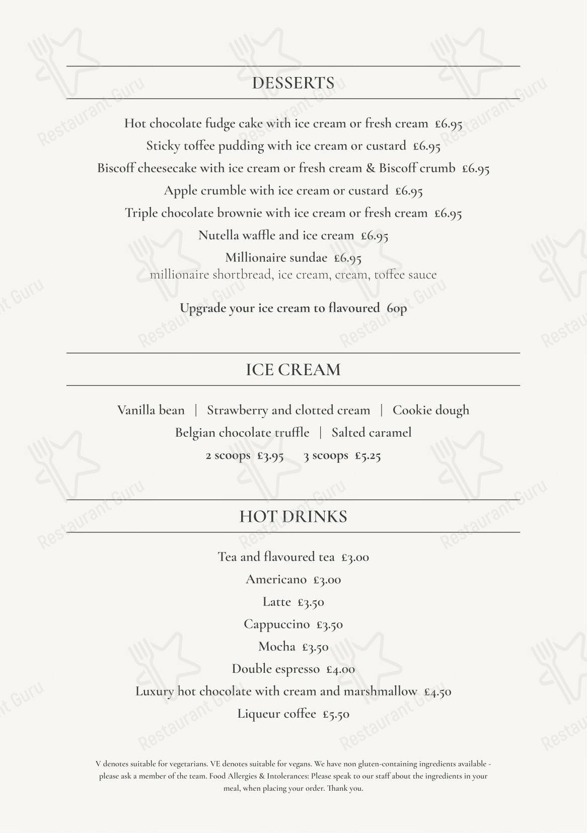 Menu at The Ranken Arms pub & bar, Darwen