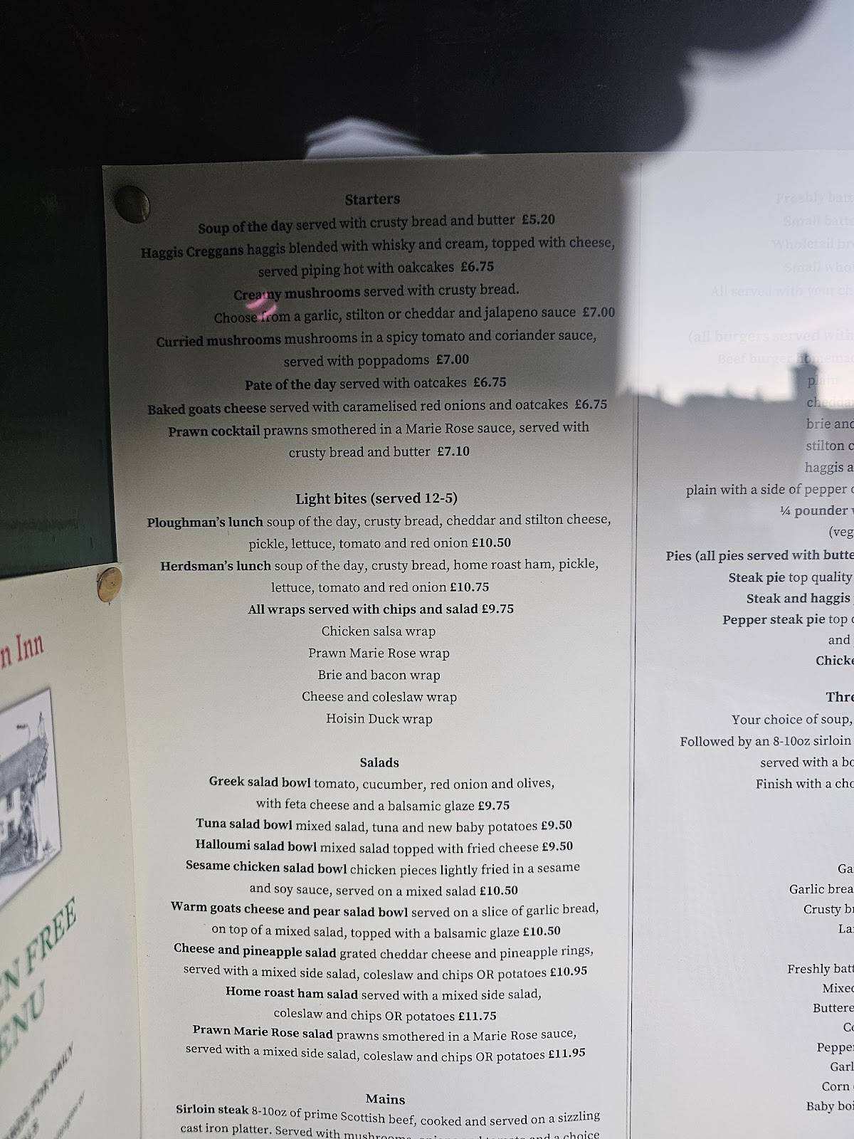 Menu at The Red Lion Inn pub & bar, Culross