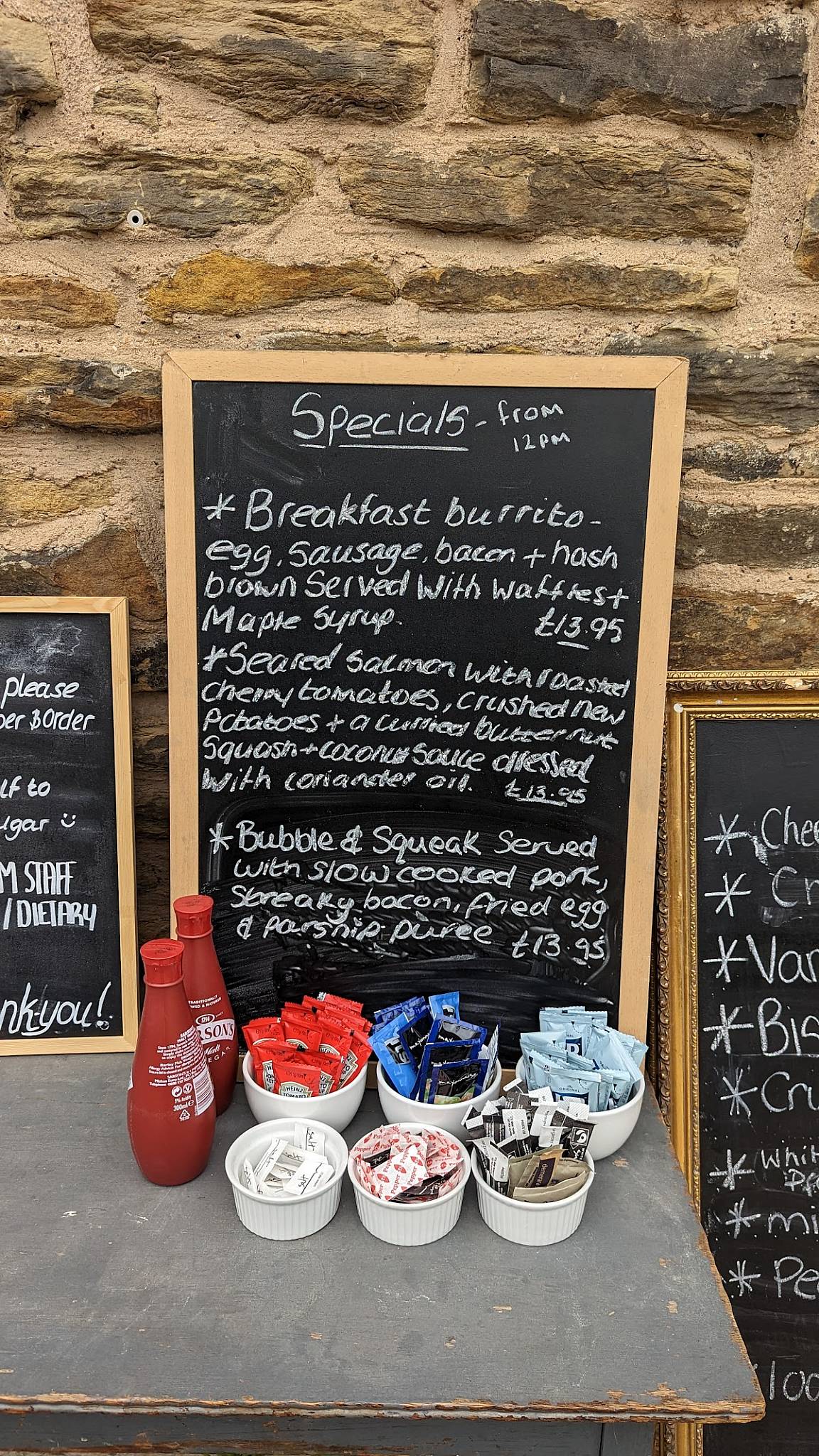 Menu at The Rhubarb Shed Cafe, Sheffield