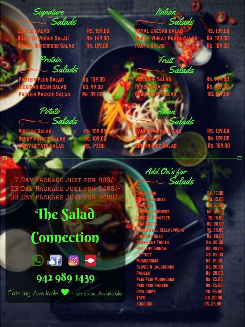 Menu at The Salad Connection, Ahmedabad
