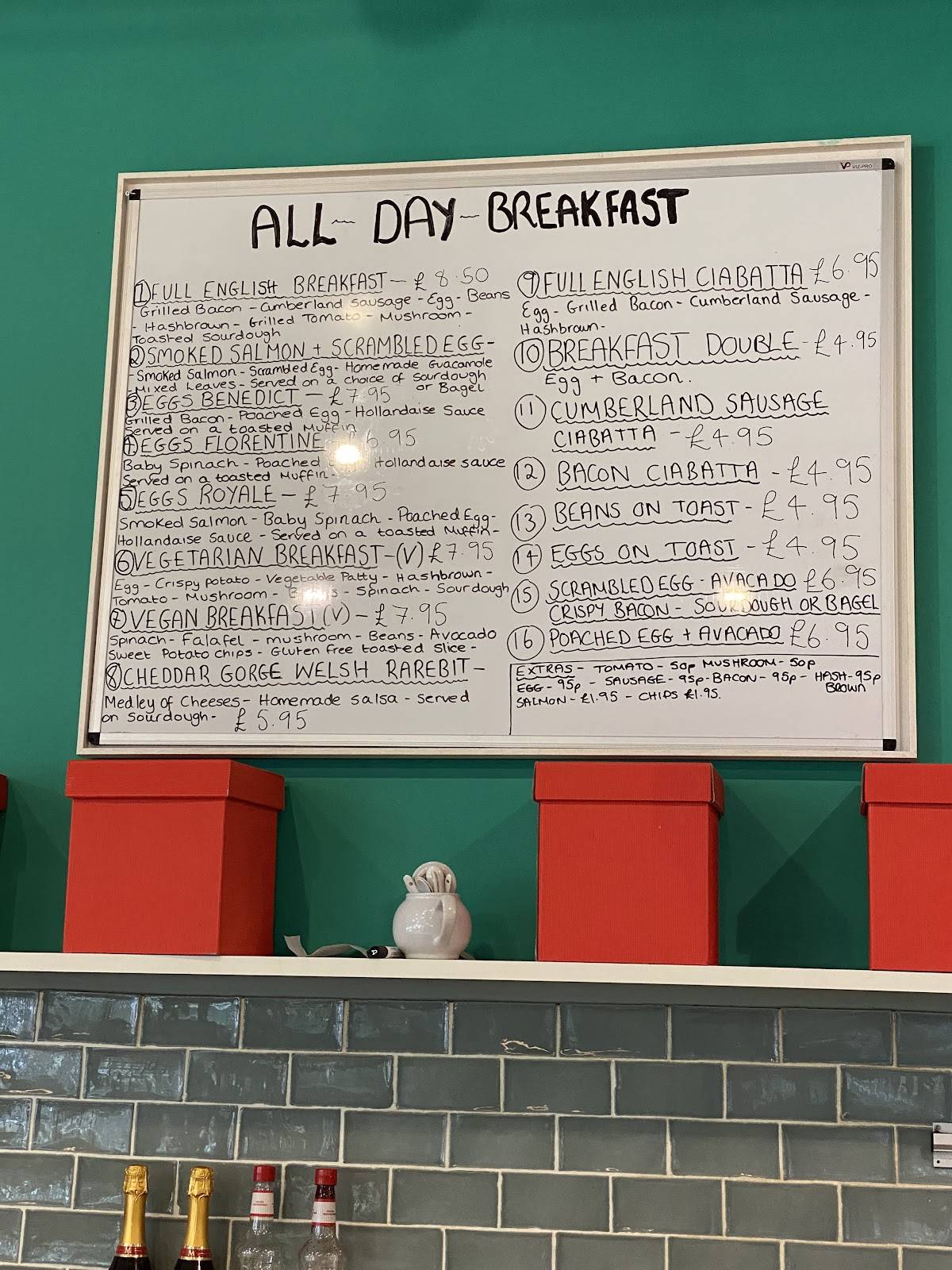 Menu at The Second Home cafe, Orpington