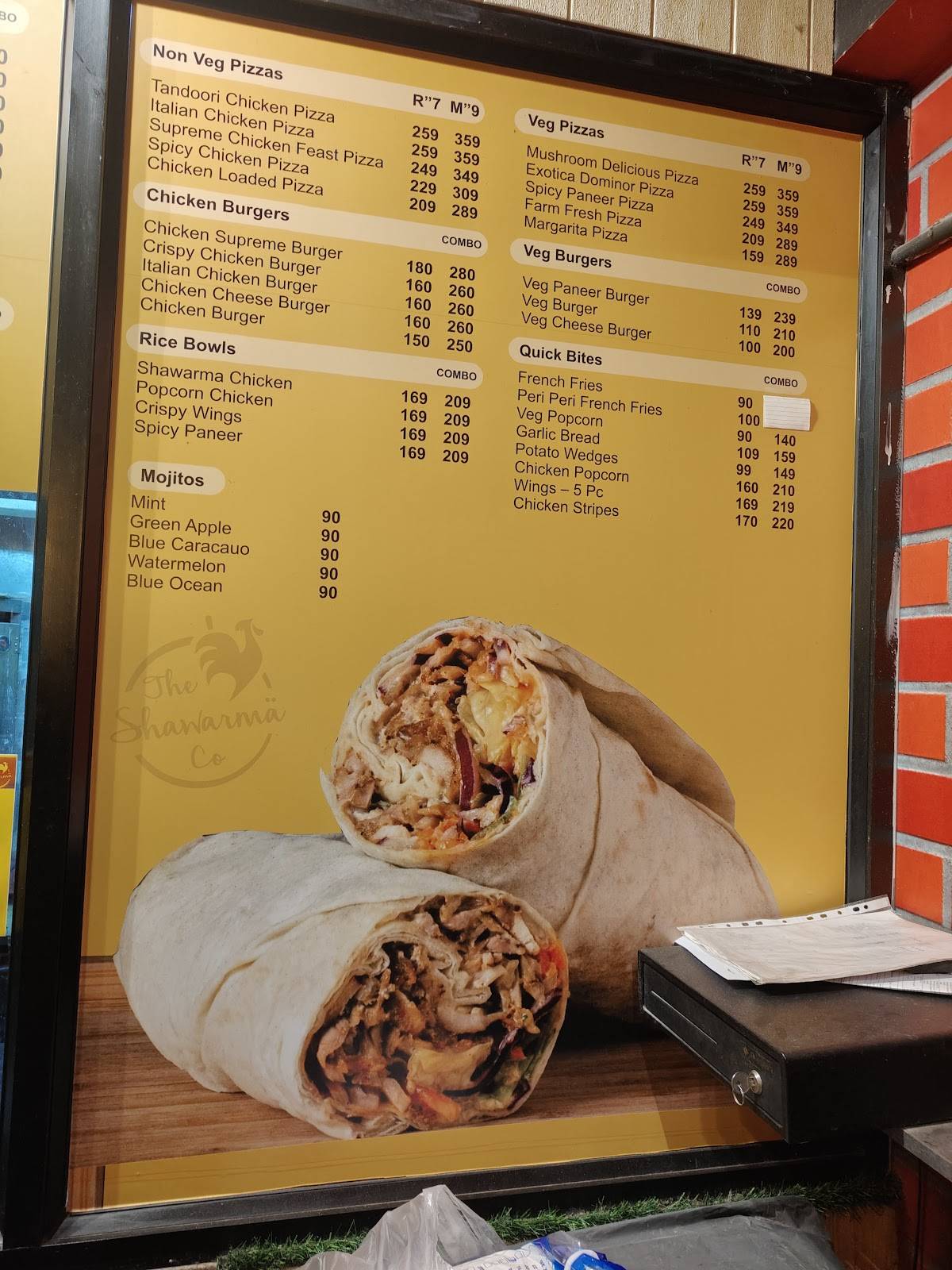 Menu at The Shawarma company, Hyderabad, 3rd St
