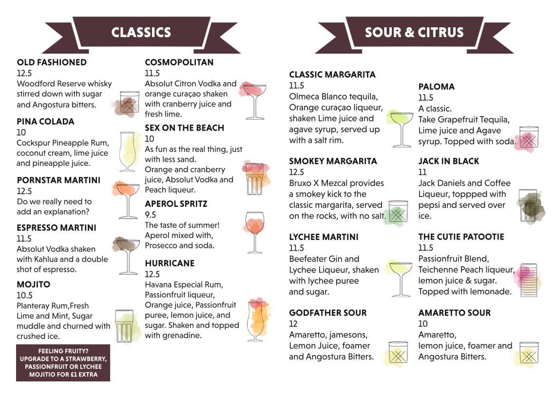 Menu at The Snug Bar St Albans, St Albans