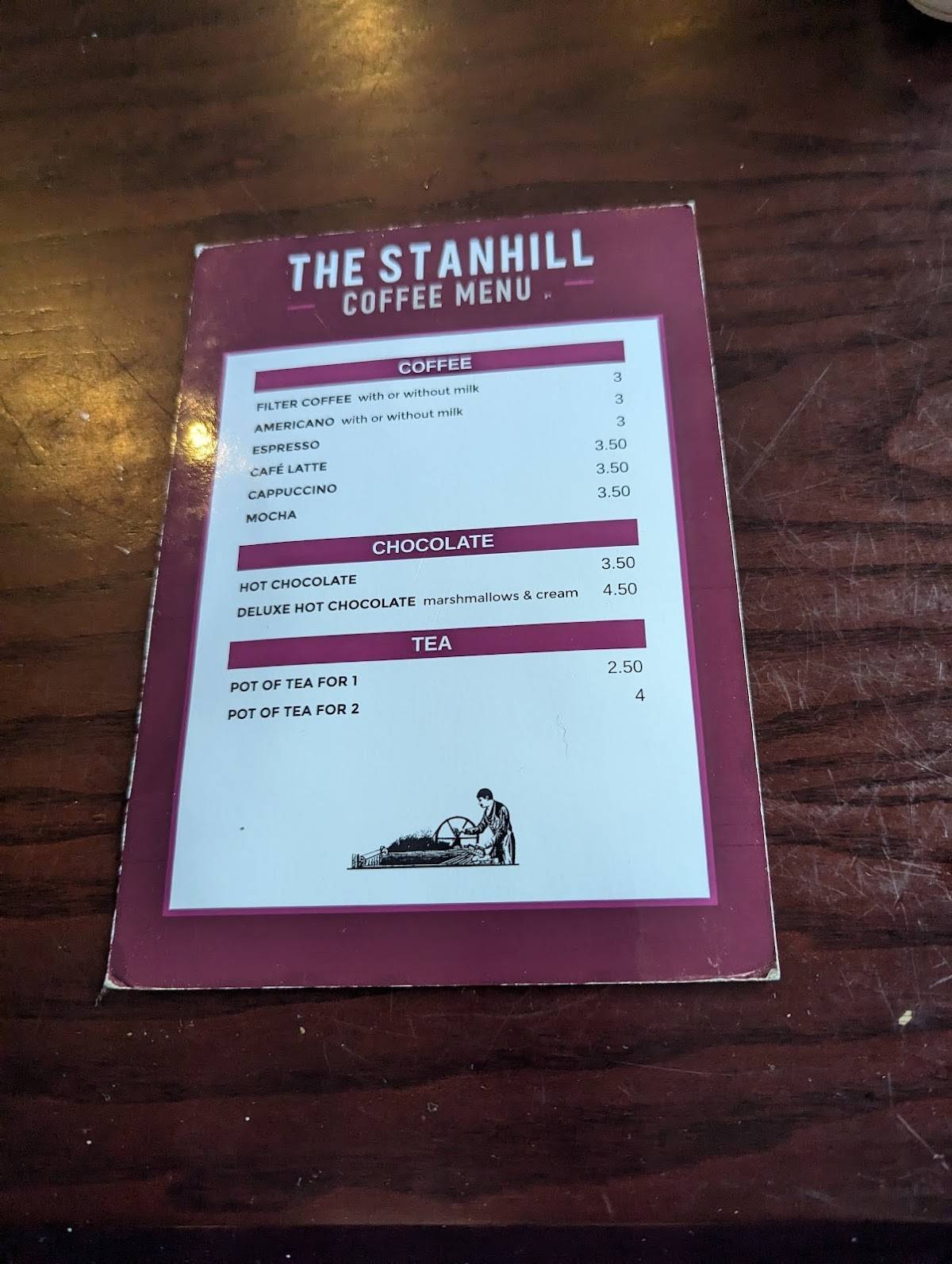 Menu at The Stanhill Pub and Kitchen, Oswaldtwistle