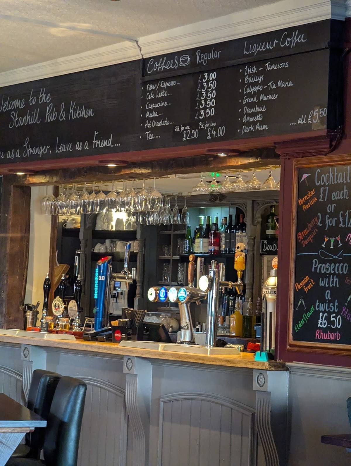 Menu at The Stanhill Pub and Kitchen, Oswaldtwistle