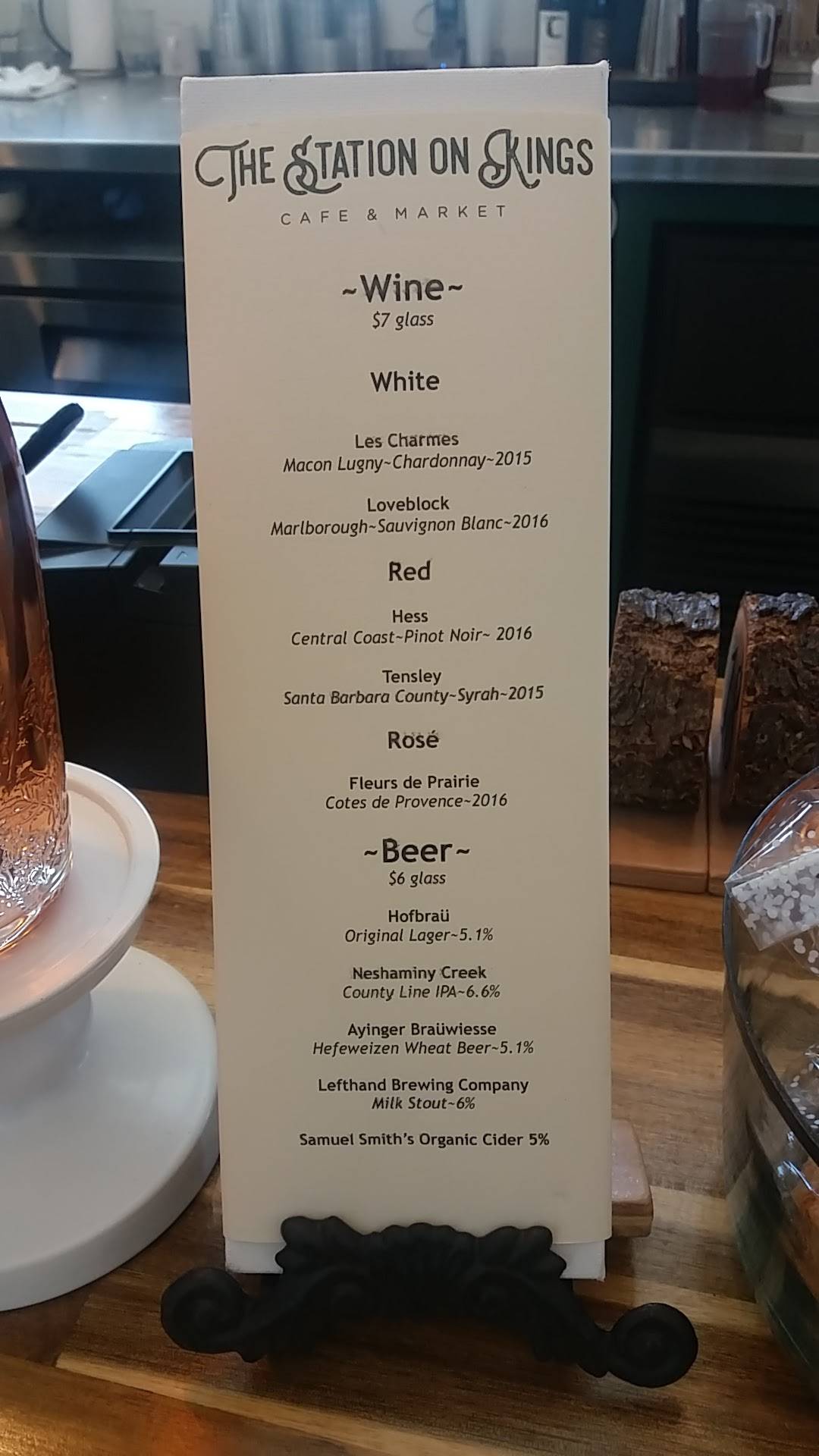 Menu at The Station on Kings cafe, Lewes