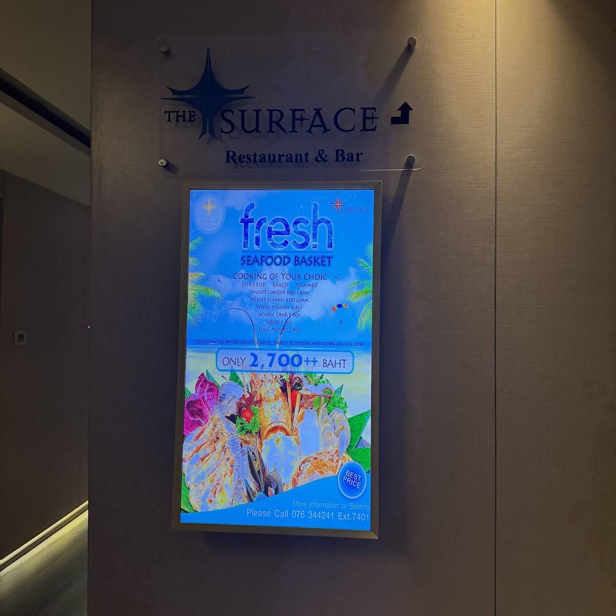 Menu at The Surface Restaurant & Bar, Kathu