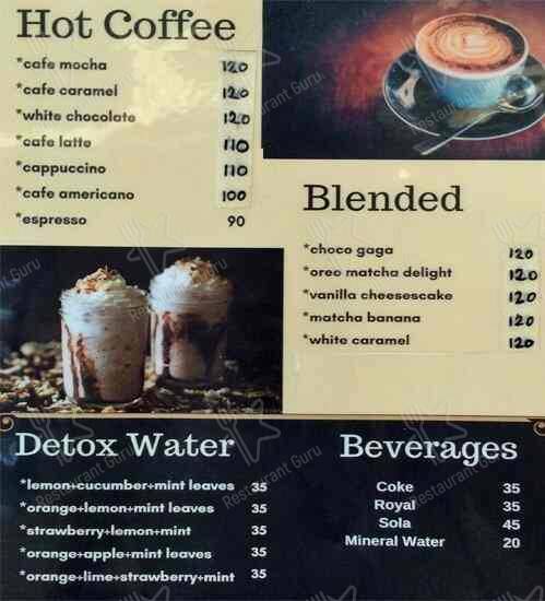 Menu at The Thinking Mugs cafe, Cebu City