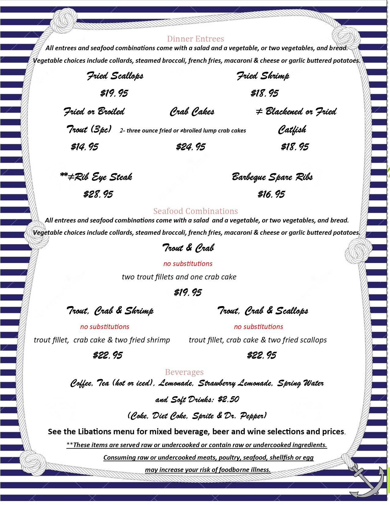 Menu at The Train Station Restaurant, Newport News