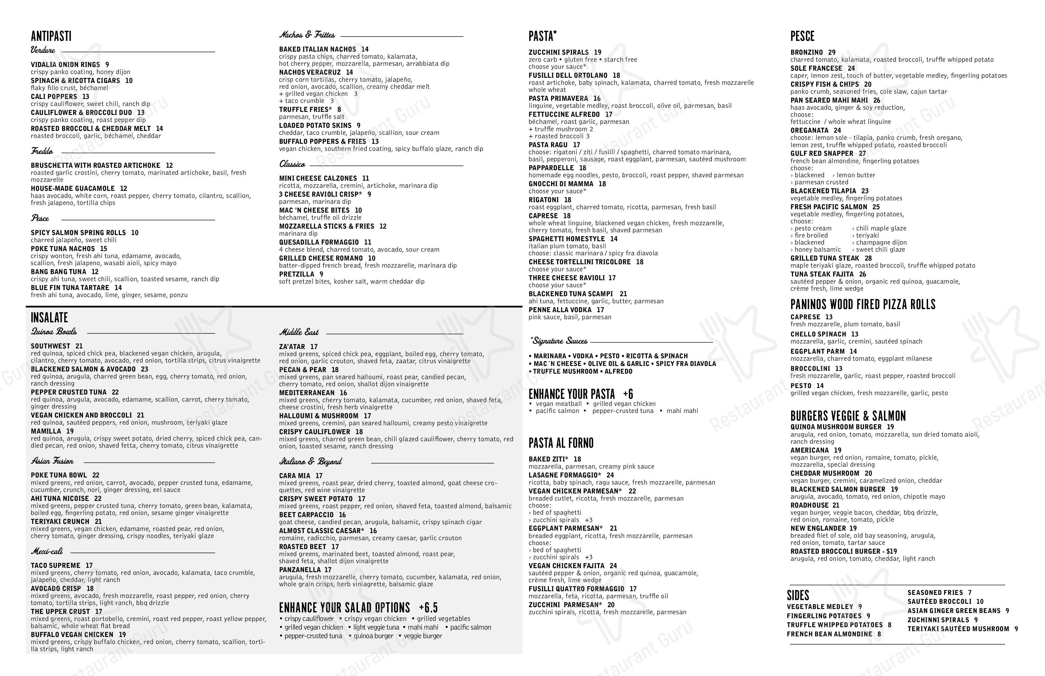Menu at The Upper Crust pizzeria, Cedarhurst