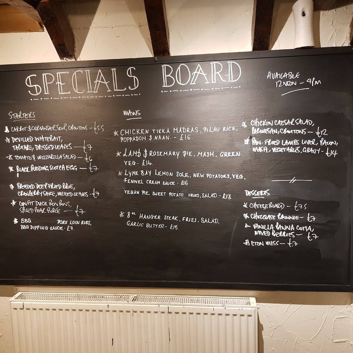 Menu at The White Buck, Burley pub & bar, Burley