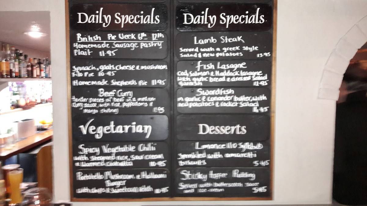 Menu at The Wilford Bridge pub & bar, Woodbridge