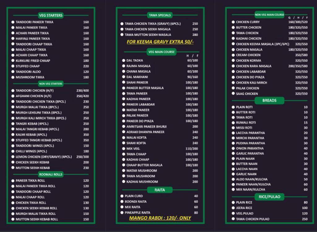 Menu at The curry junction, Sonipat