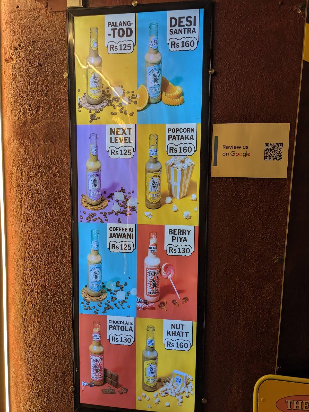 Menu at Theka Coffee, Jalgaon