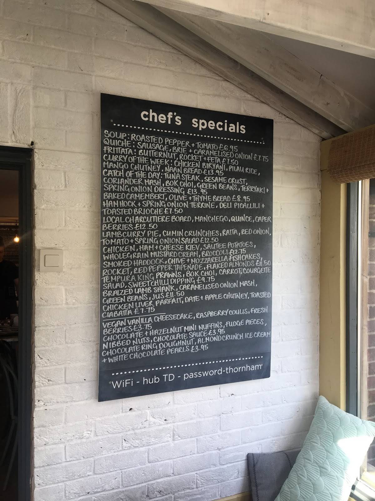 Menu at Thornham Deli restaurant, Thornham