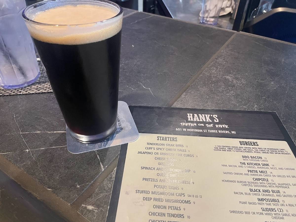 Menu at Hank's Tavern on the River pub & bar, Three Rivers