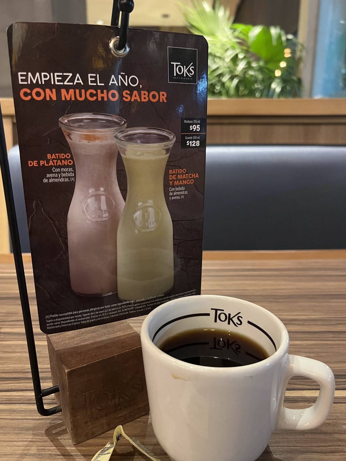 Carta del restaurante Toks, Ciudad del México, Av Observatorio 457