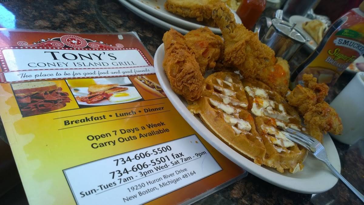 Menu at Tony's Coney Island & grill restaurant, Huron Charter Township