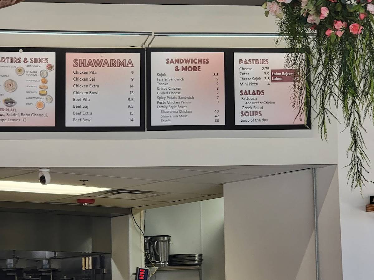 Menu at Toot Beirut Shawarma & More restaurant, Rogers