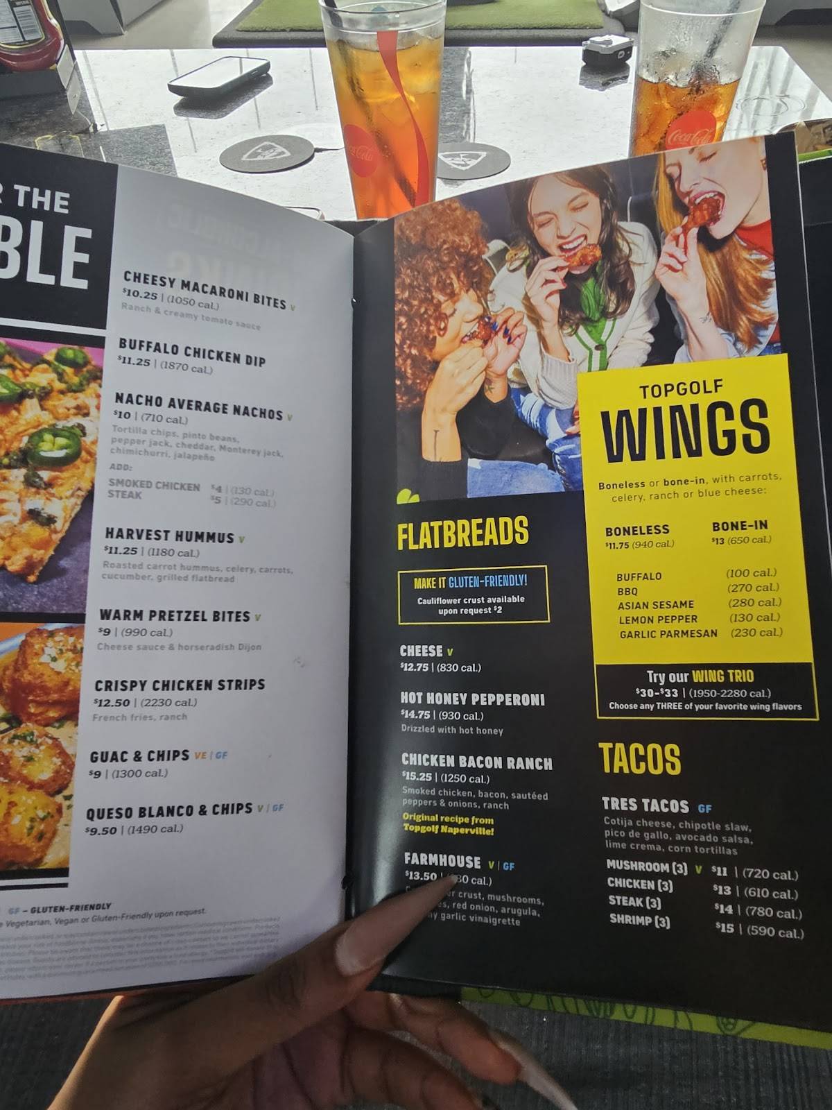 Menu at Topgolf Virginia Beach pub & bar, Virginia Beach