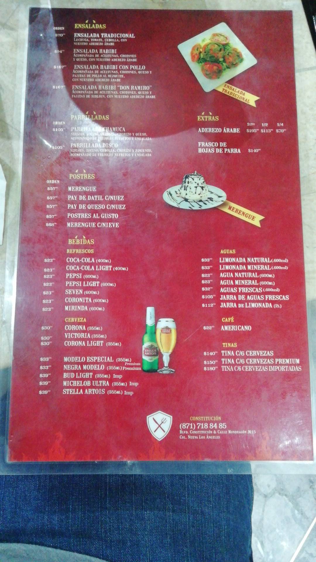 Carta del restaurante El Chamuco, Torreón, Blvrd Constitución & Doctor ...