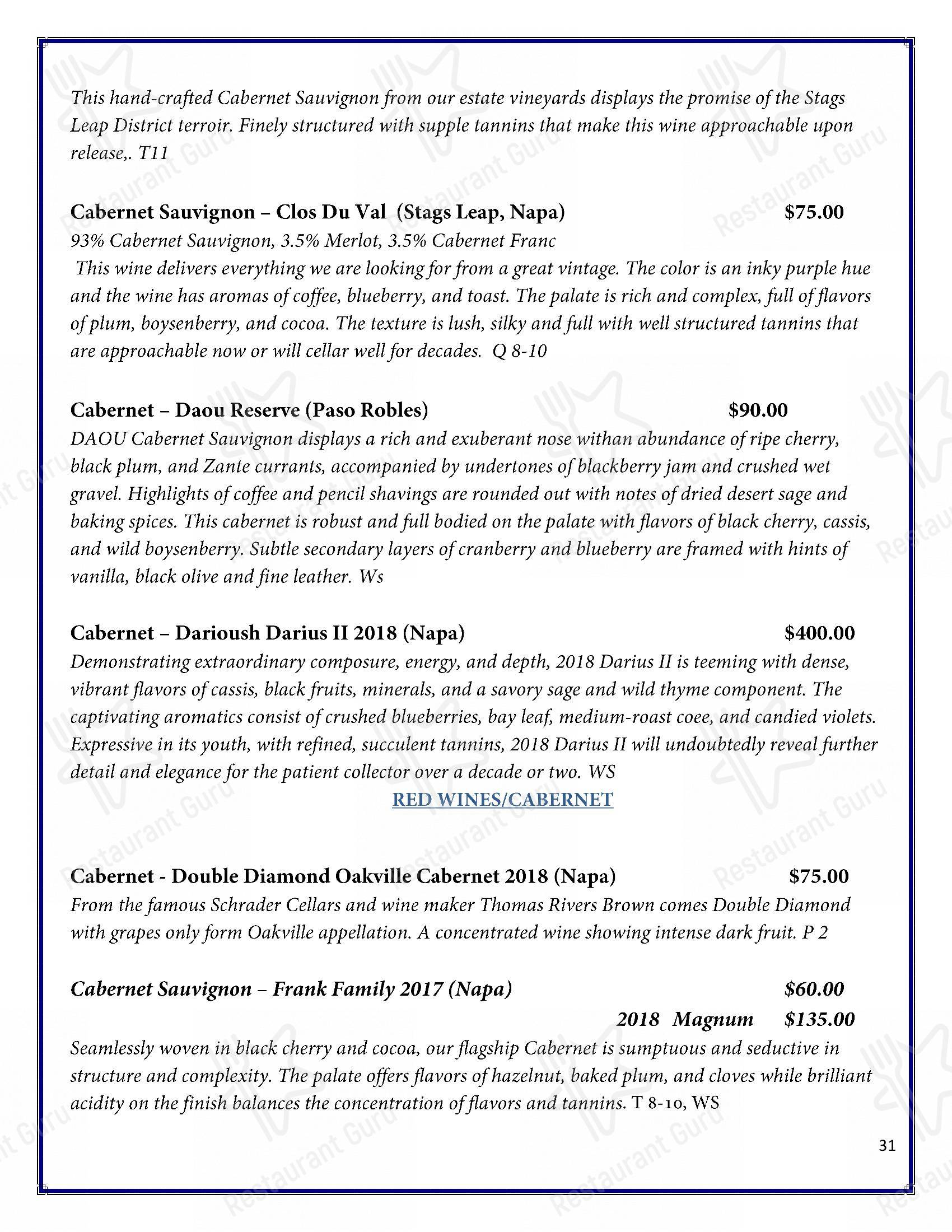 Menu at Tree Tavern pub & bar, Wanaque