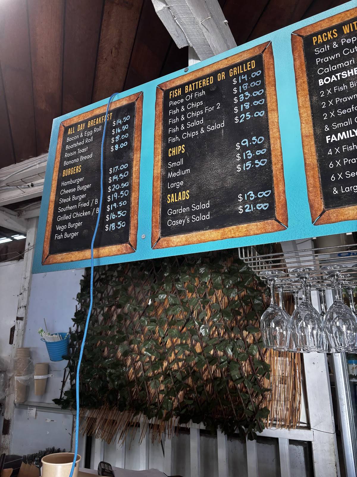 Menu at Tuross Boatshed & Cafe, Tuross Head, 93 Trafalgar Rd