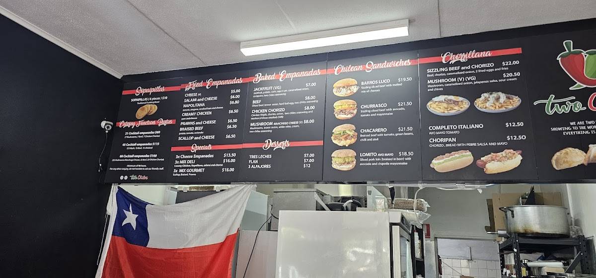Menu at Two Chiles restaurant, Windsor