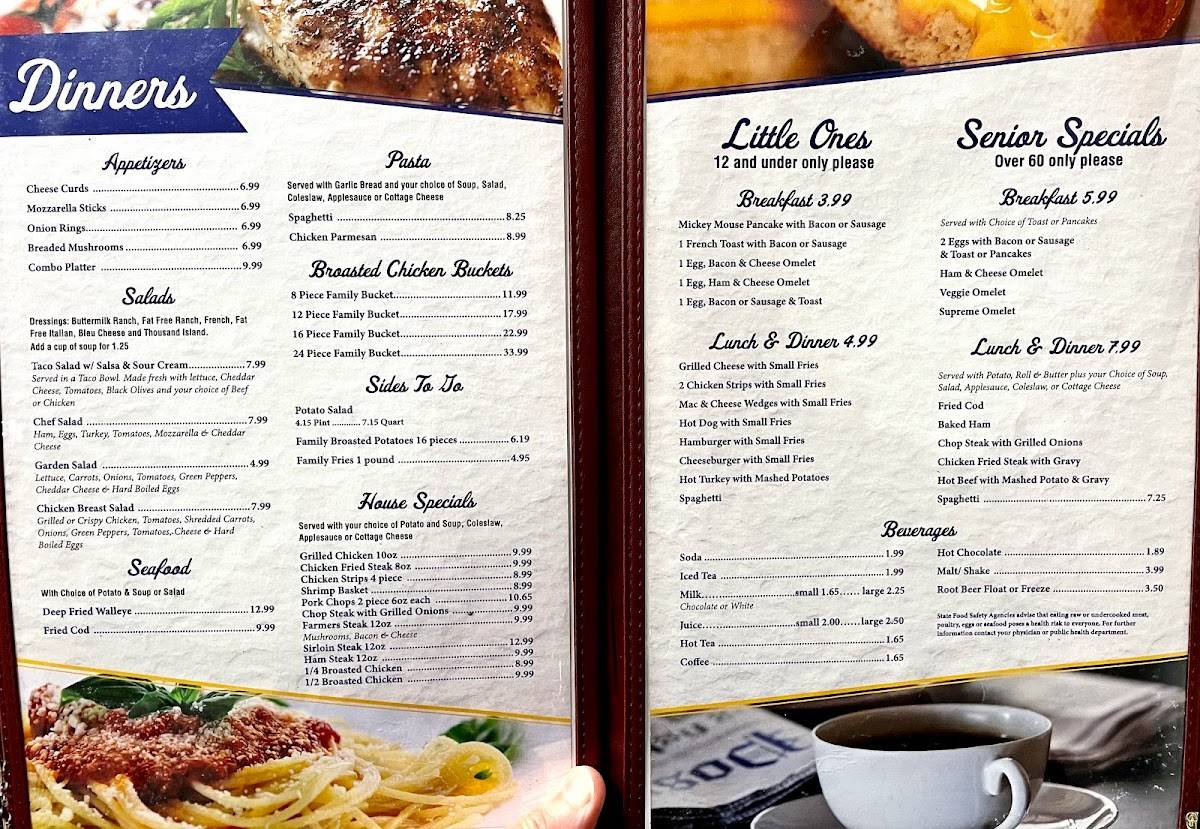 Menu at Two Rivers Family Restaurant, Two Rivers