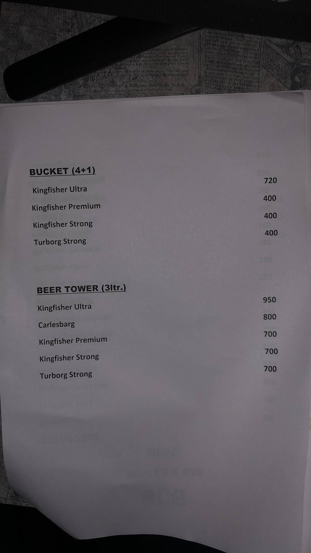 Menu at #UG RESTRO BAR, Jaipur