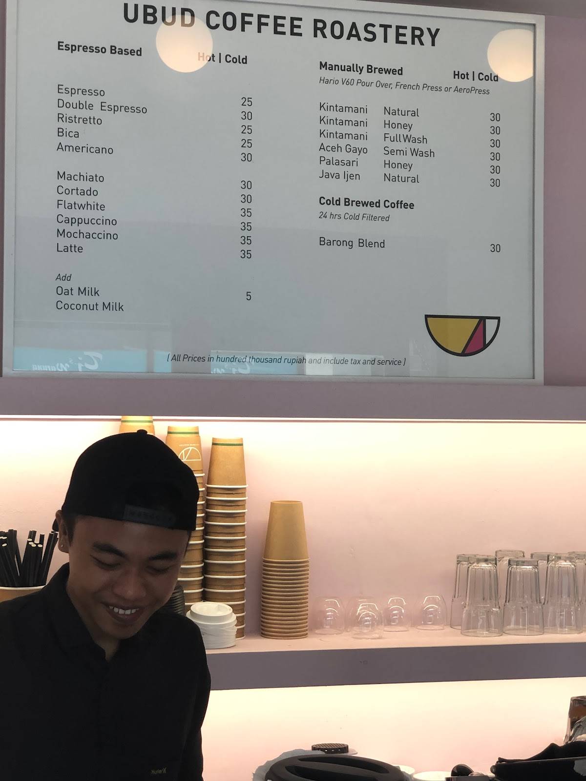 Menu at Ubud Coffee Roastery - Sayan cafe, Indonesia