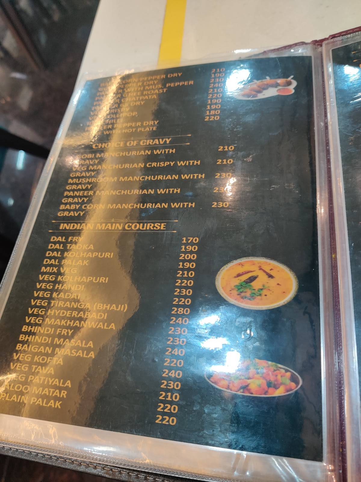 Menu at Udupi Ayodhya food palace, Ayodhya