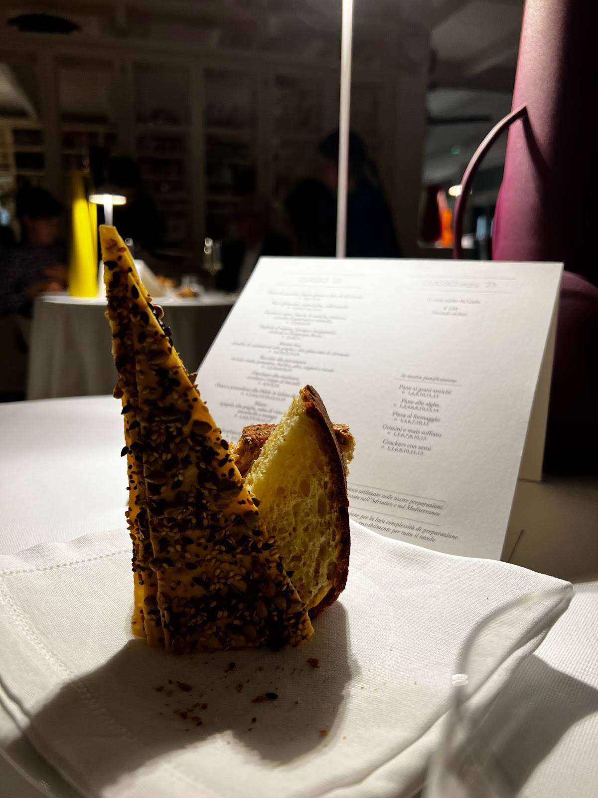 Menu at Uliassi restaurant, Senigallia